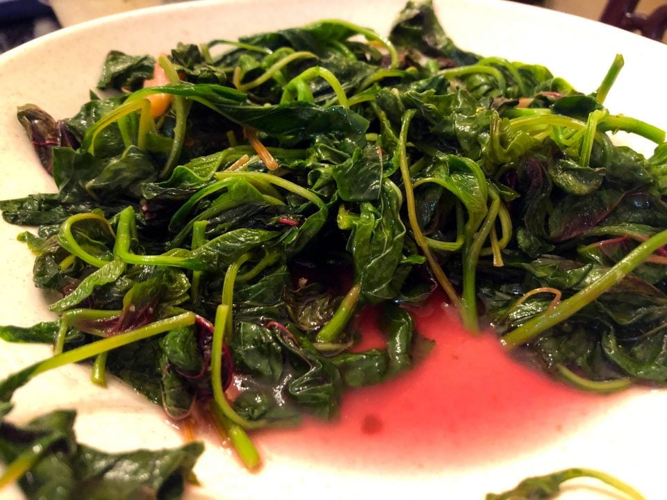 Chinese Red Amaranth Stir Fry with Garlic • Oh Snap! Let's Eat!