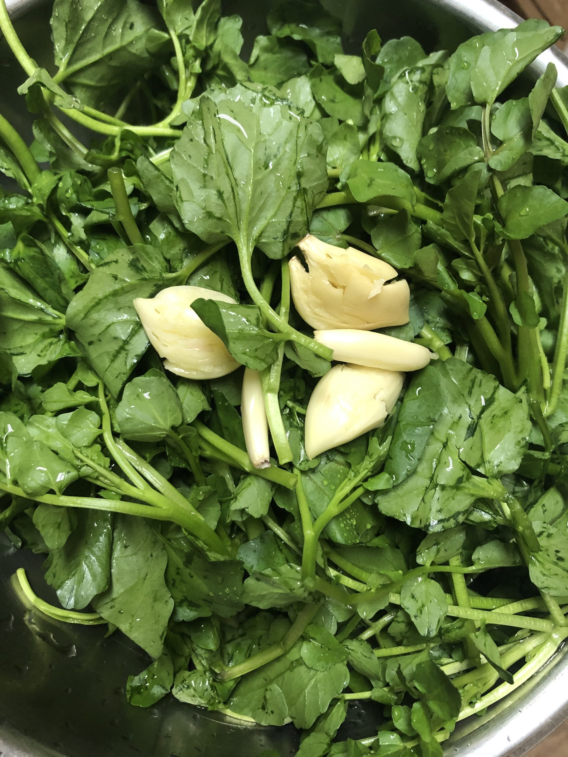 Chinese Watercress With Garlic Stir Fry 西洋菜 • Oh Snap! Let's Eat!