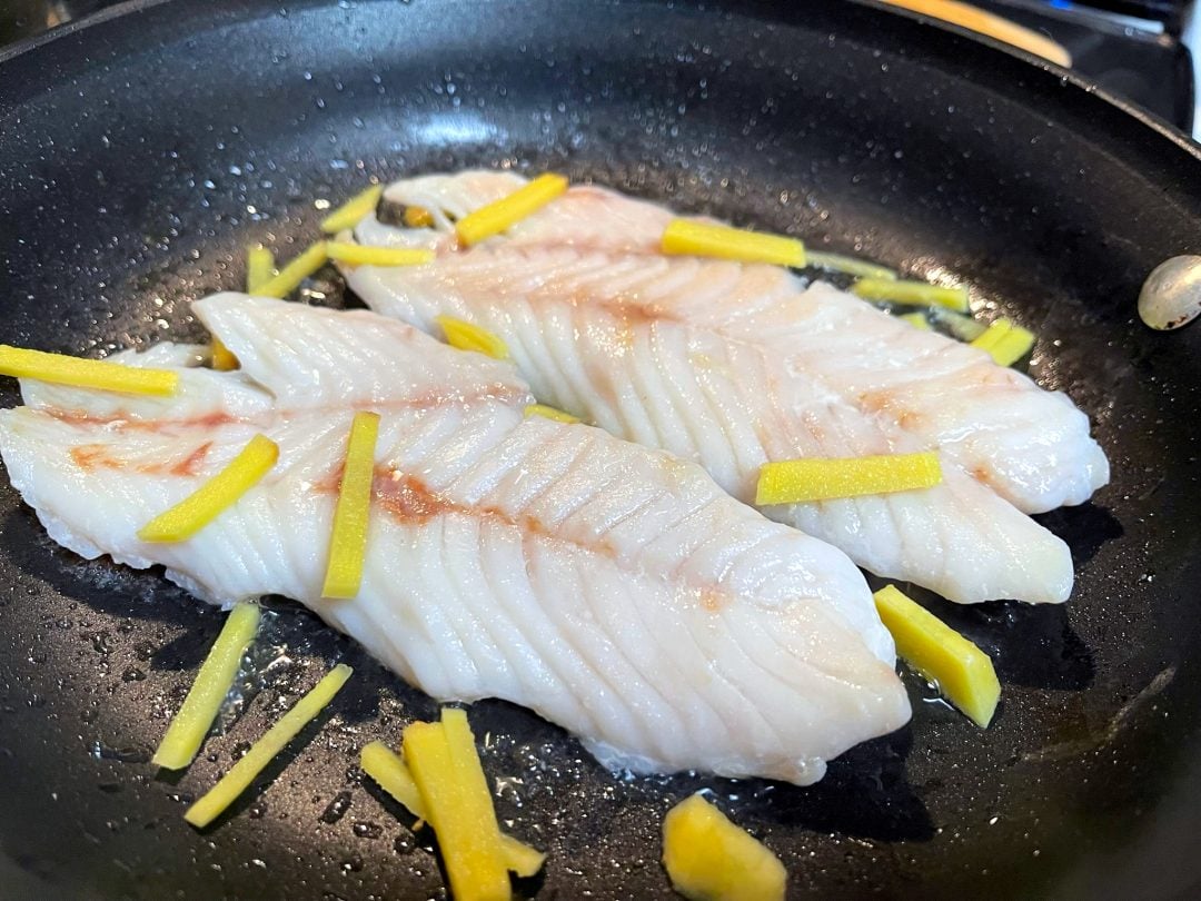Pan Seared Fish With Ginger, Scallions, and Soy • Oh Snap! Let's Eat!