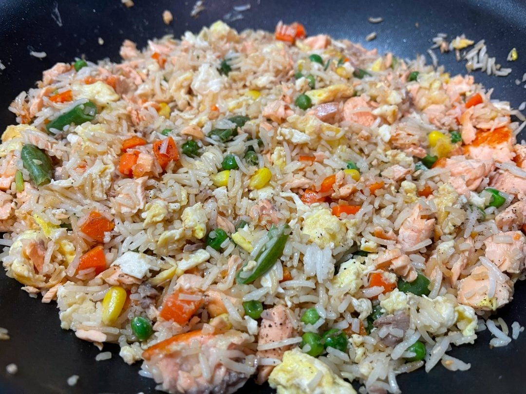 Salmon Fried Rice • Oh Snap! Let's Eat!
