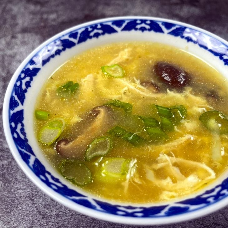 Chicken Egg Drop Soup with Shiitake Mushrooms • Oh Snap! Let's Eat!