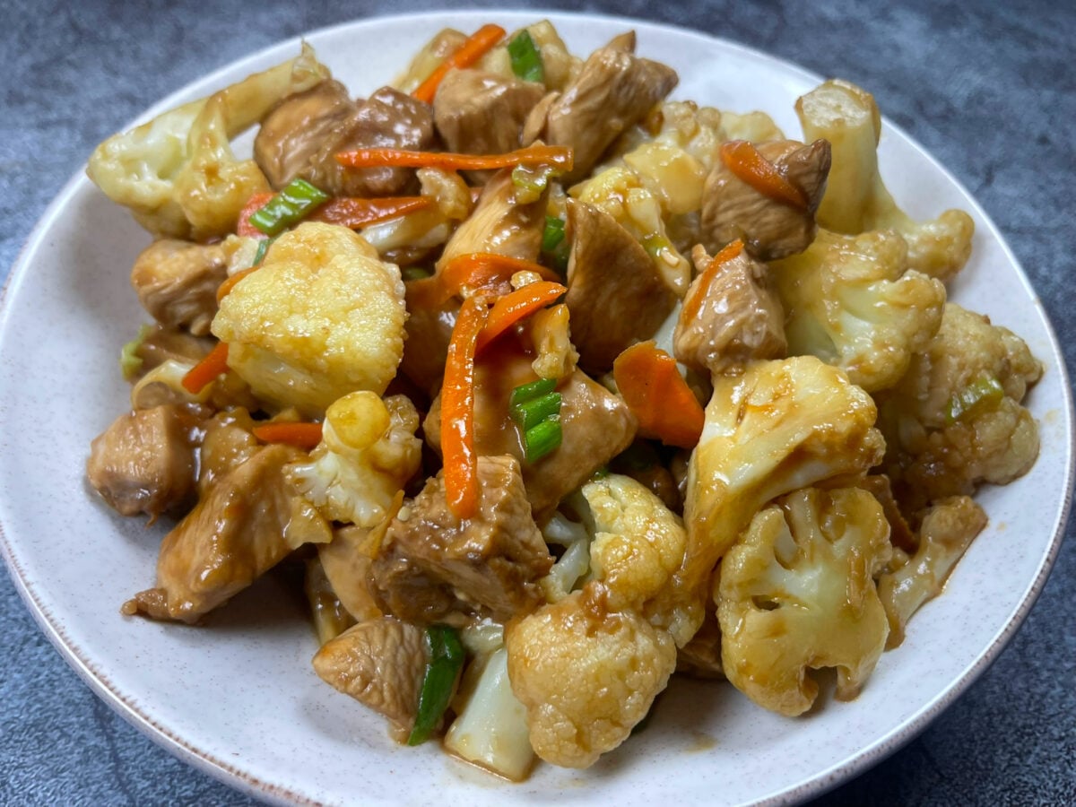 Cauliflower Chicken Stir Fry • Oh Snap! Let's Eat!