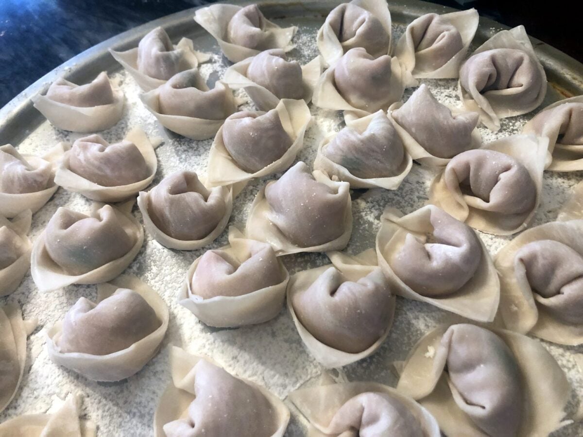 Spicy Wontons in Chili Oil (Hong You Chao Shou) • Oh Snap! Let's Eat!