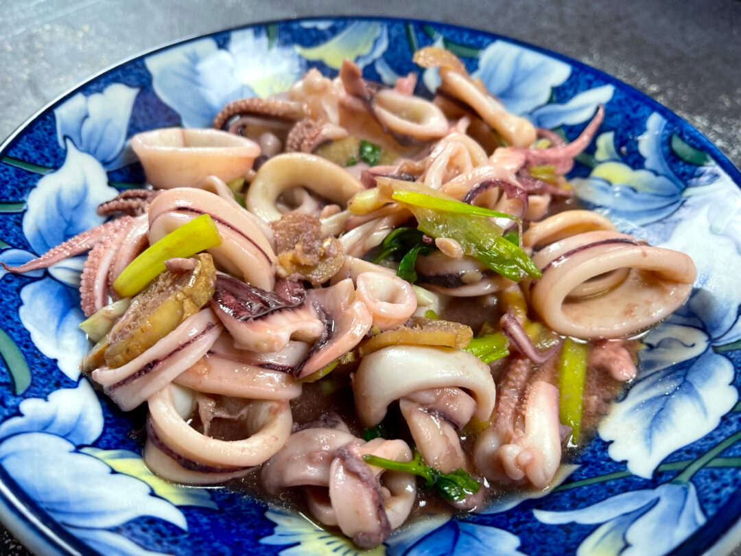 Squid Stir Fry with Ginger and Green Onions • Oh Snap! Let's Eat!