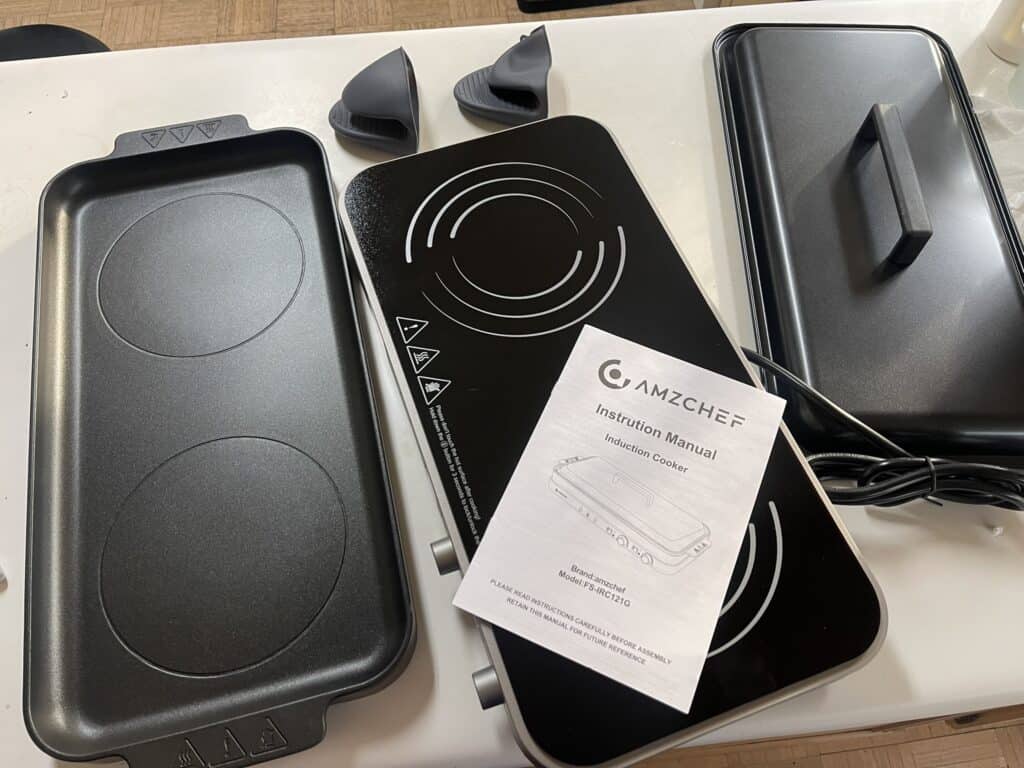 AMZCHEF Double Induction Cooktop Review (Portable 2-Burner with Griddle ...